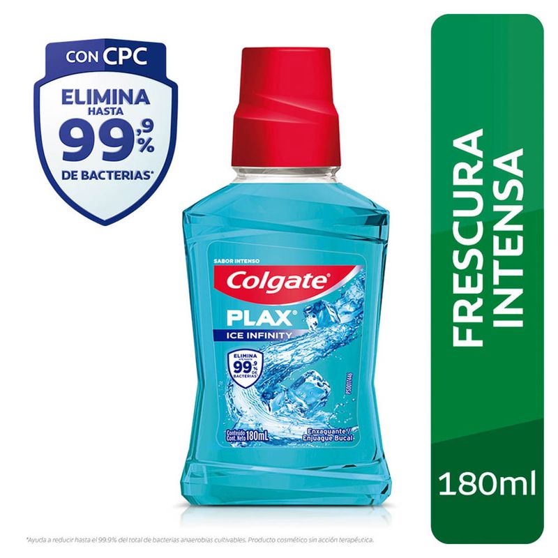 Enjuague Bucal Colgate Plax Ice Infinity - Frasco 180 ML - Real Plaza