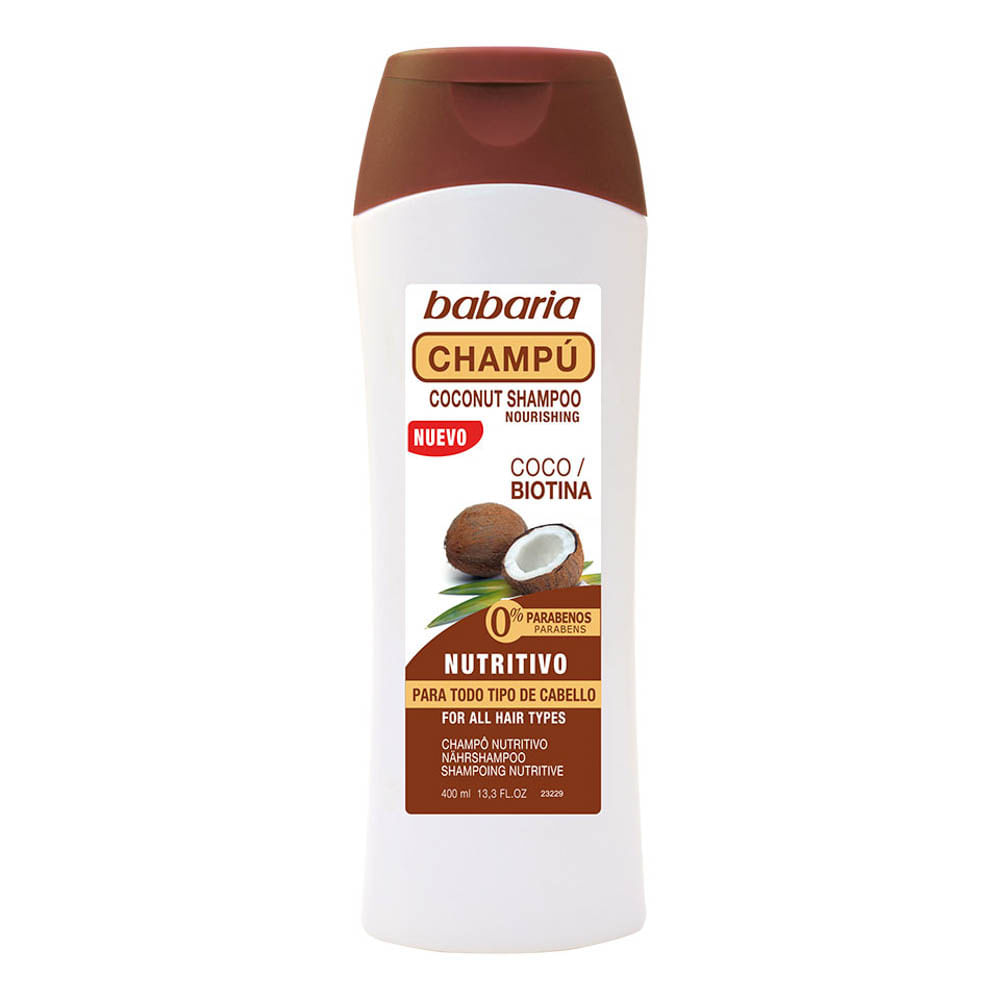 Shampoo Babaria Coco Biotina - Frasco 400 ML - Real Plaza