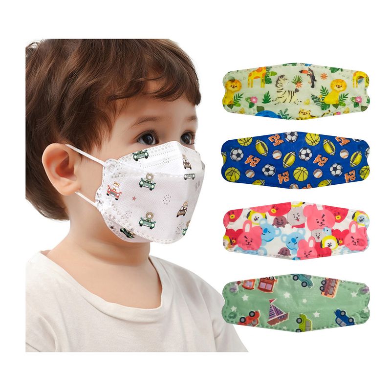 Mascarilla Niños KF94 Fish Shape Pack x10 Unidades Certificadas Modelo Niño - Real Plaza