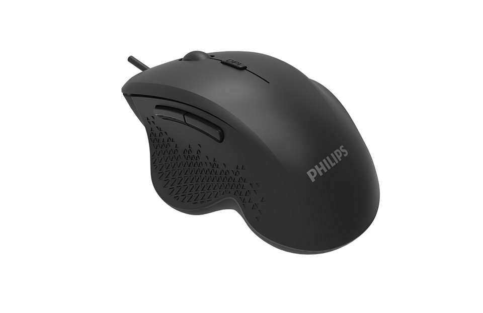 Mouse Philips M444 ergonomico 6 botones con Cable - SPK7444 - Real Plaza
