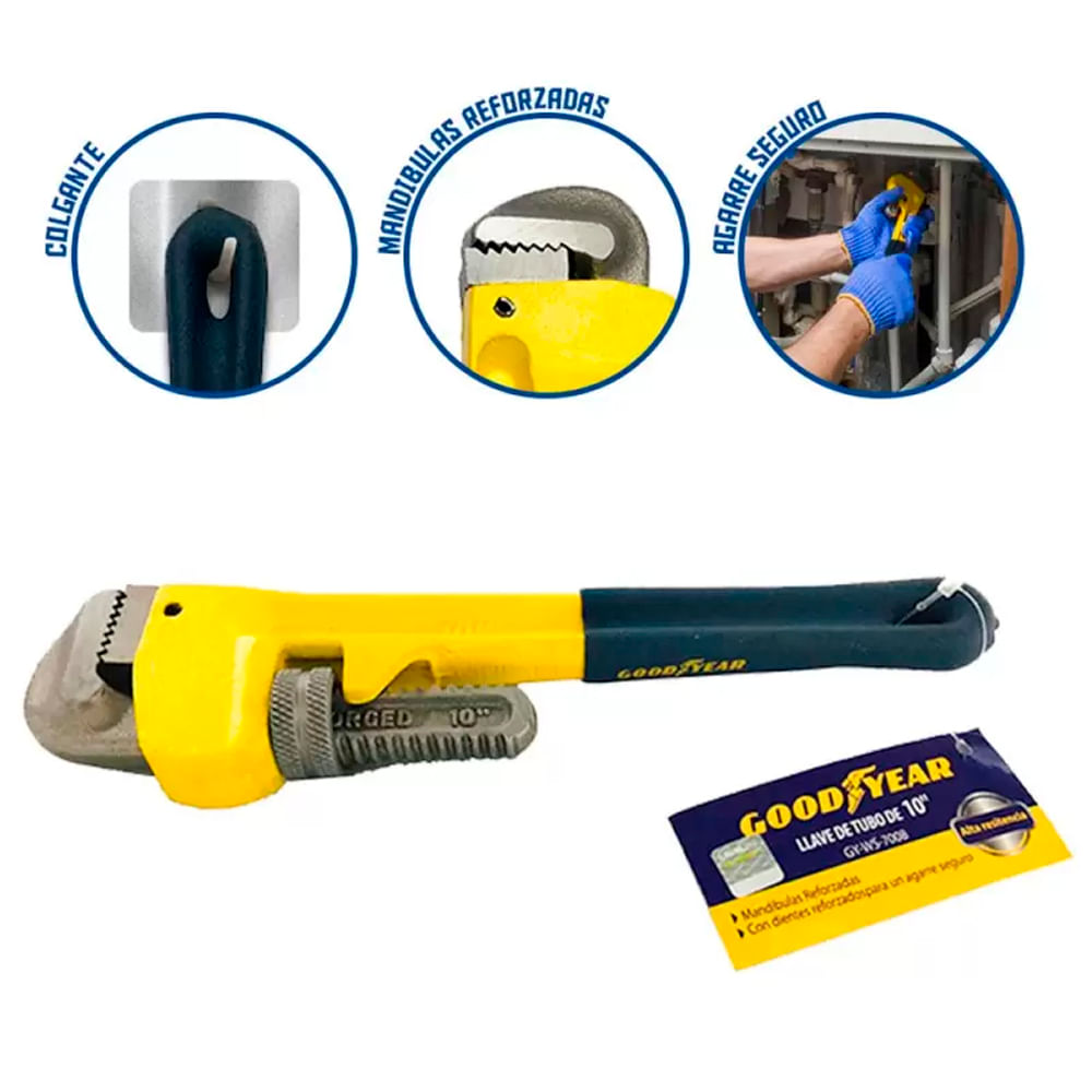 Llave de tubo Stilson 10" GY-WS-7008 Goodyear - Real Plaza