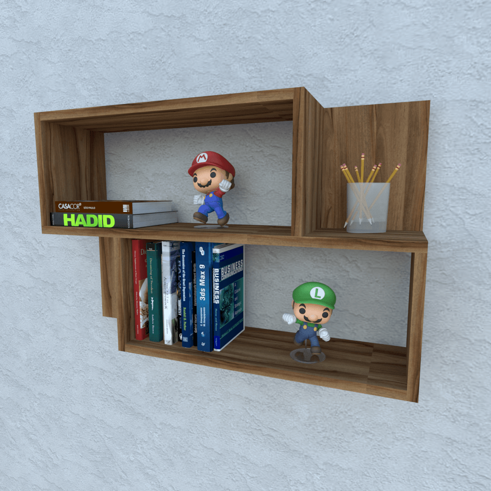 Repisa Librero Nogal - Real Plaza