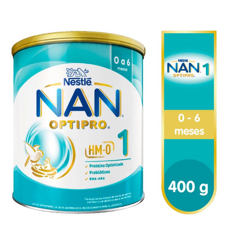 NAN® 1 OPTIPRO® Fórmula Láctea Infantil de Inicio en polvo - Lata 400 G ...