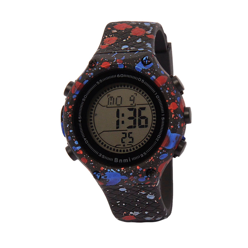 Reloj Sport 1810L Acuático Color Negro con Rojo - Real Plaza
