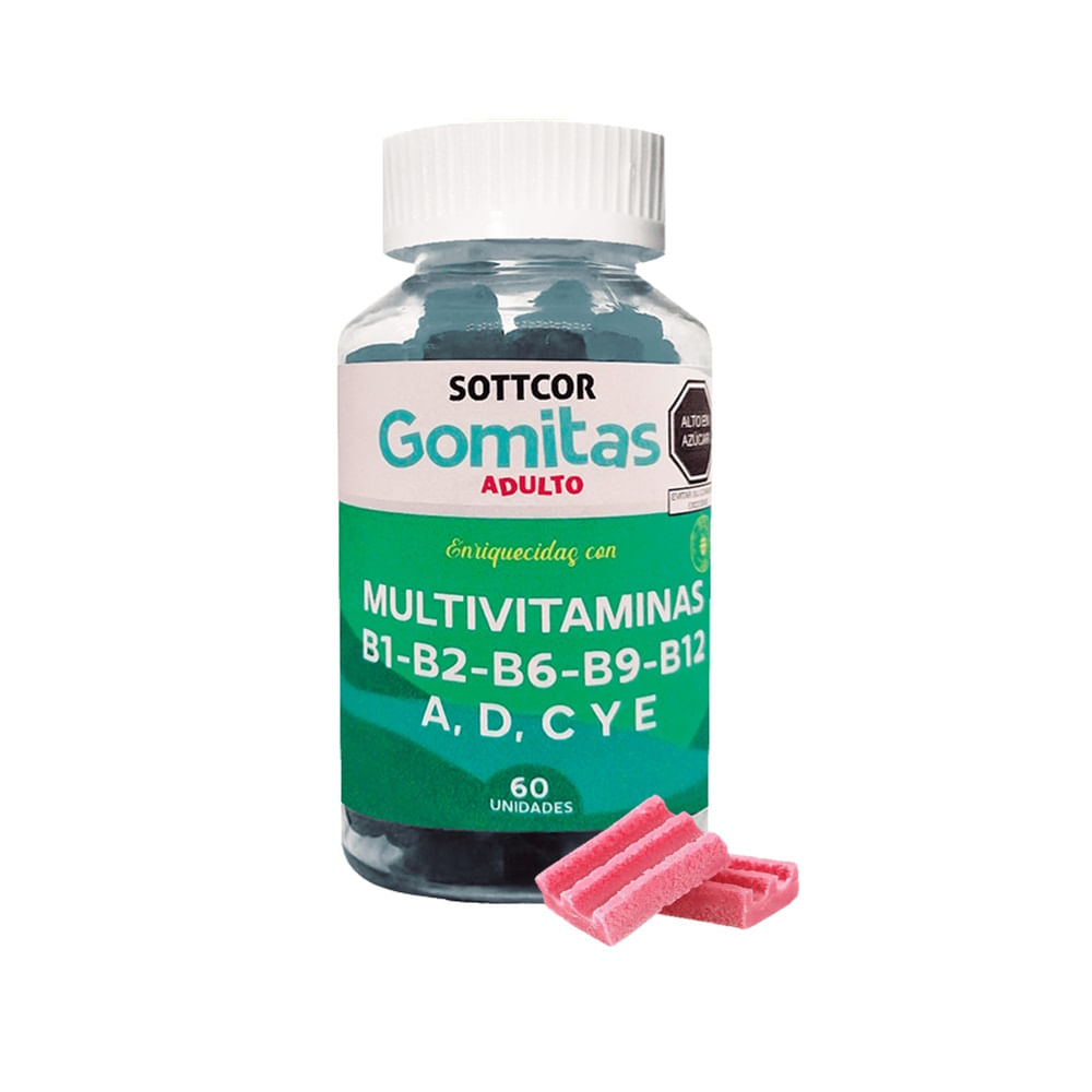 Multivitamina Para Adultos Gomitas Sottcor 100Gr Chicle - Real Plaza