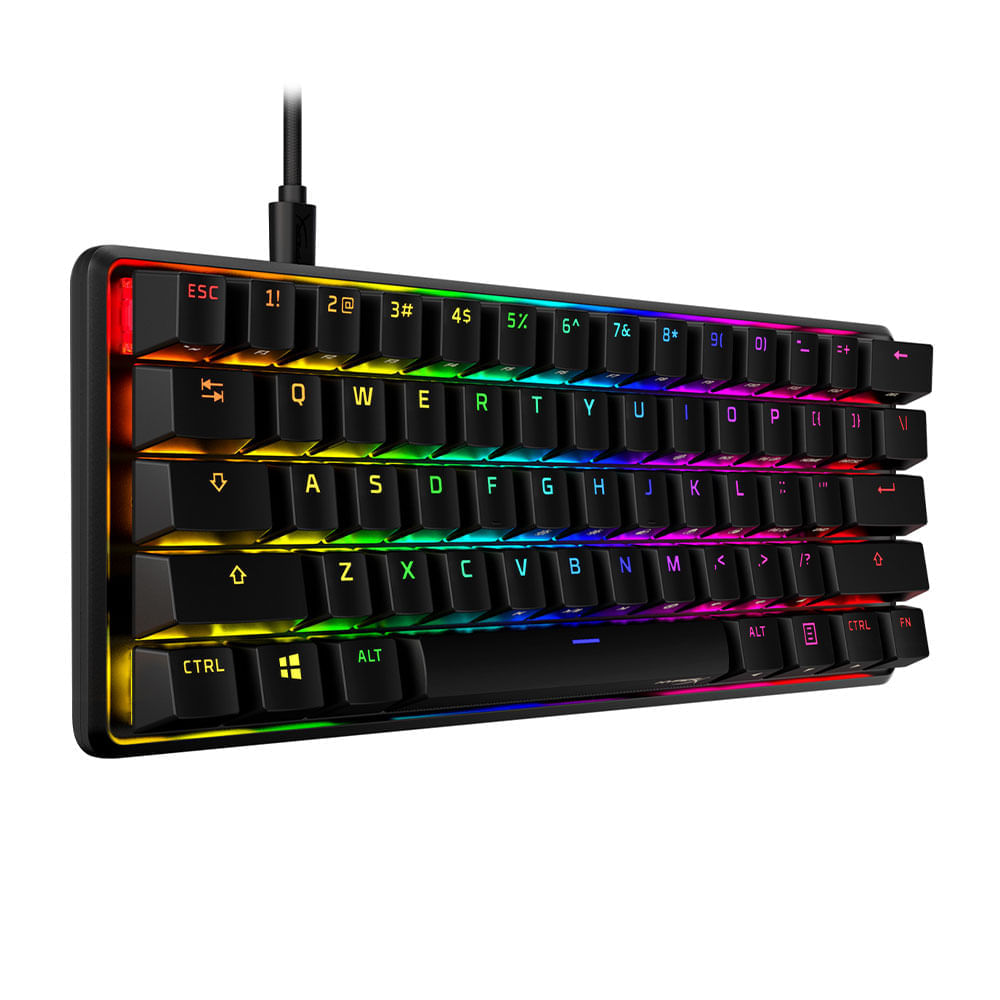 Teclado gamer Hyperx Alloy Origins 60 mecánico, pequeño formato RGB ... Teclado gamer Hyperx Alloy Origins 60 mecánico, pequeño formato RGB ...