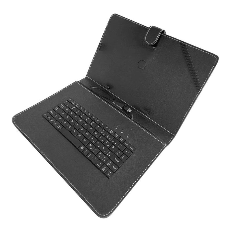 Estuche para tablet Teraware 10" con teclado, puertos usb y tipo-C ...