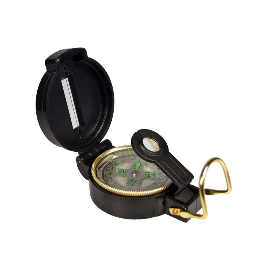 Brújula Lensatic Compass Negra | Precisión para explorar - Real Plaza