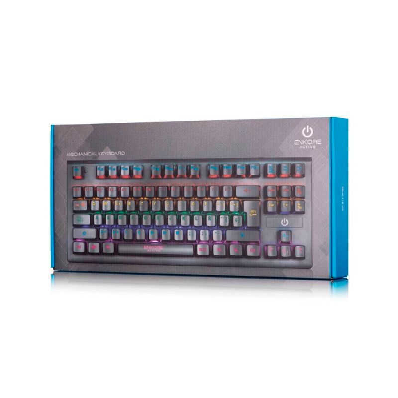 Teclado Gamer Mecanico Usb Enkore Active Enk1000 Rainbow - Real Plaza