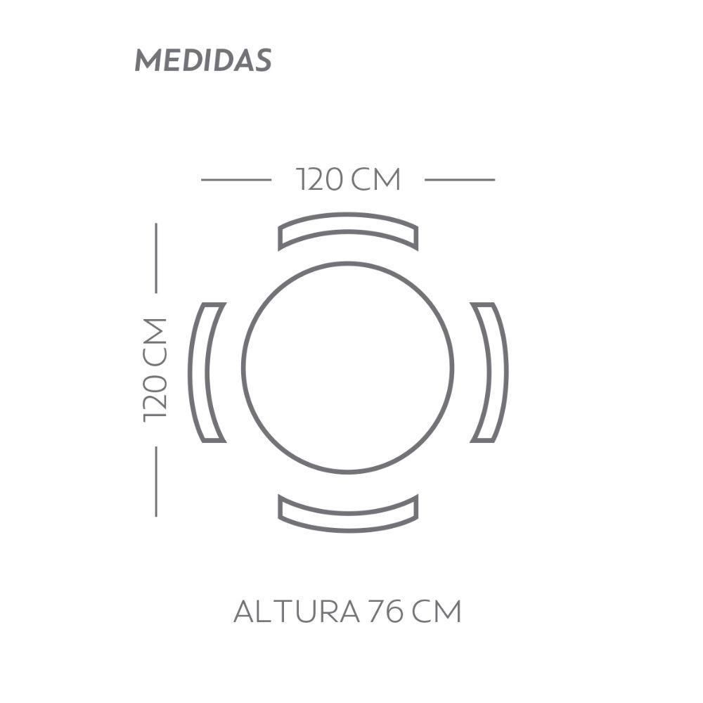 Juego de Comedor Nórdico Redondo 6 Sillas Beige - Real Plaza