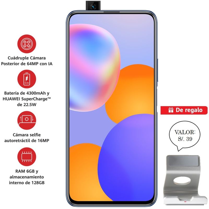 Smartphone HUAWEI Y9a Silver 6GB+128GB Single Sim + Regalo - Real Plaza
