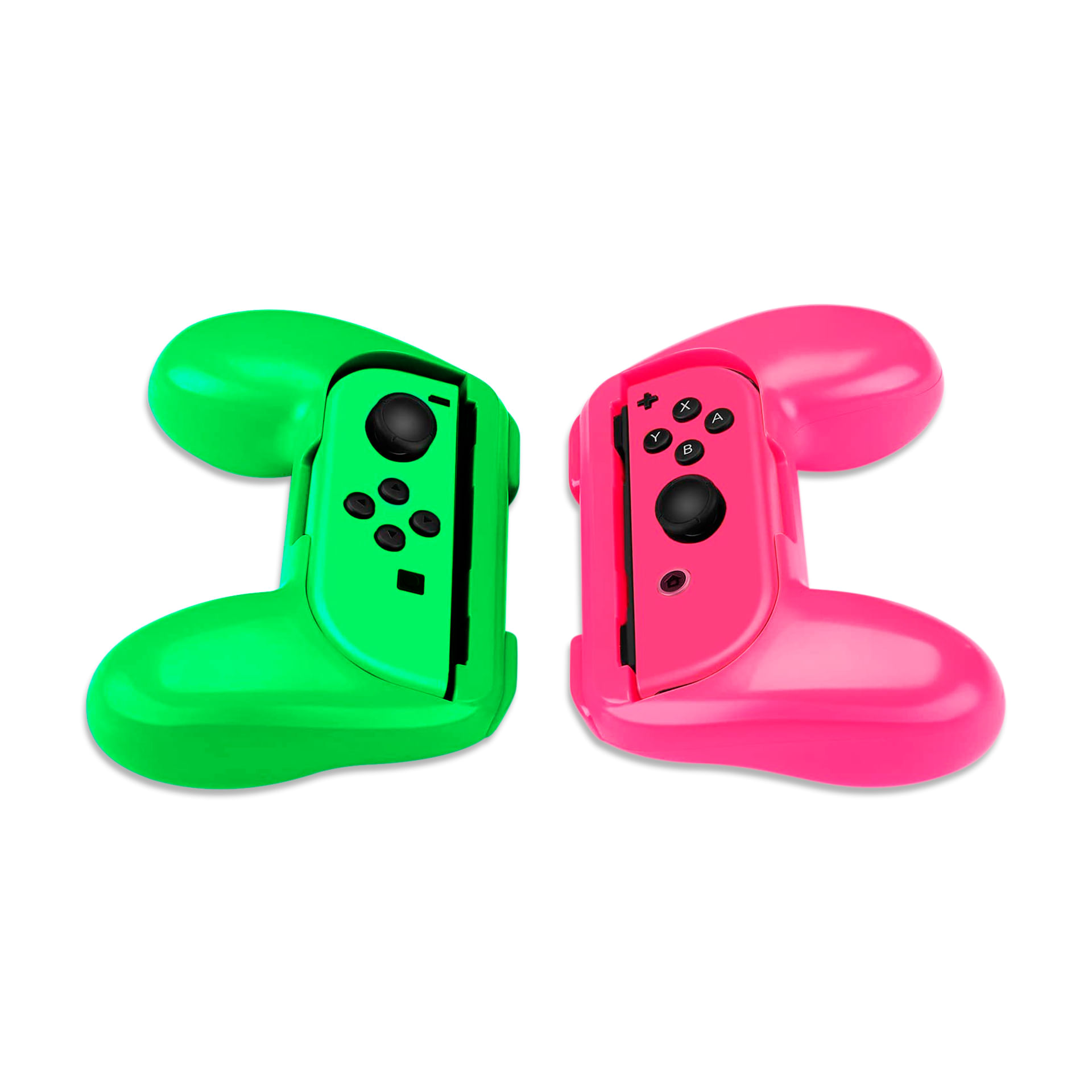 Grips para Joy con Nintendo Switch/Oled Adaptador 1 par Verde/Rosa ...