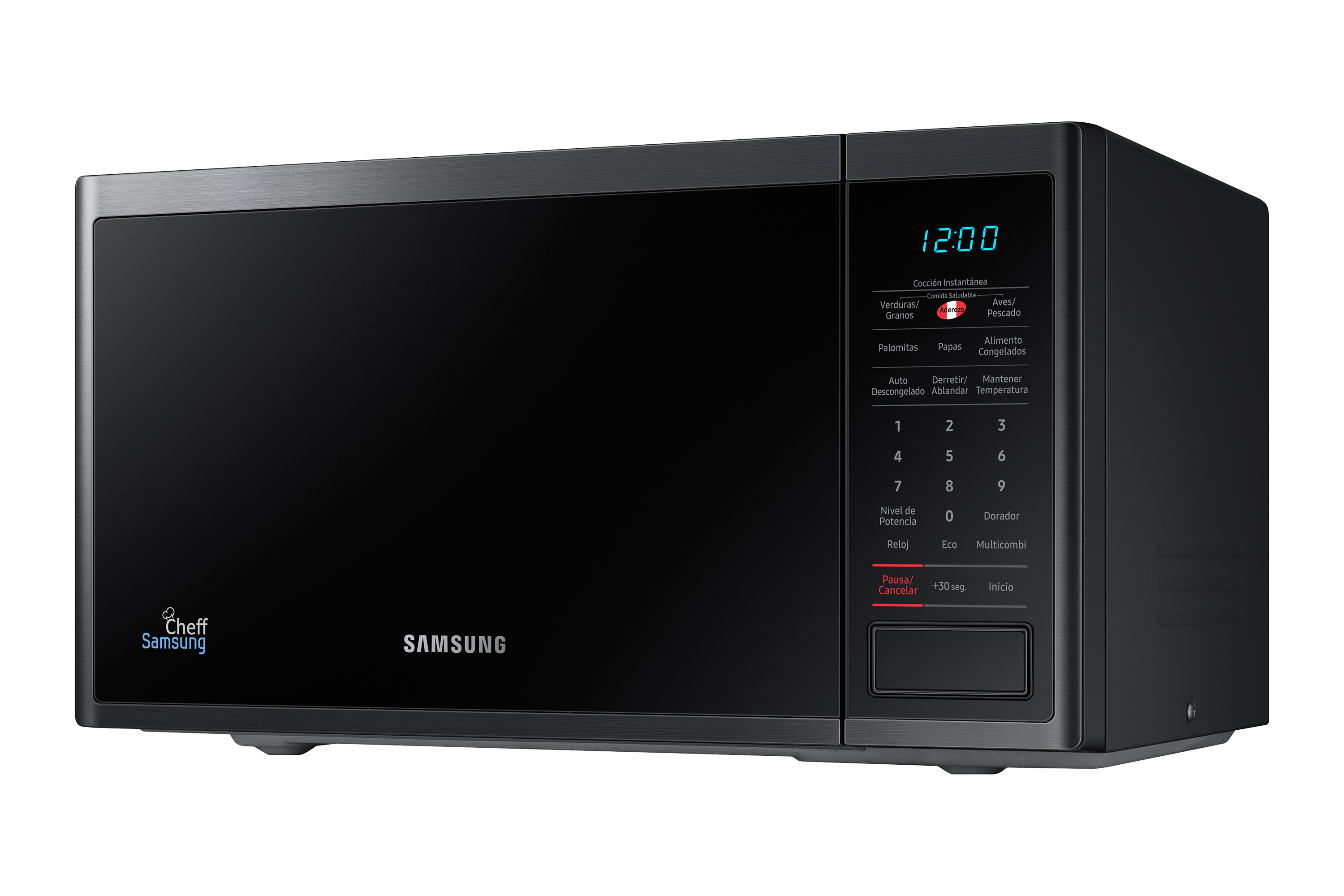 Microondas Black Stainless Steel con Dorador, - Real Plaza