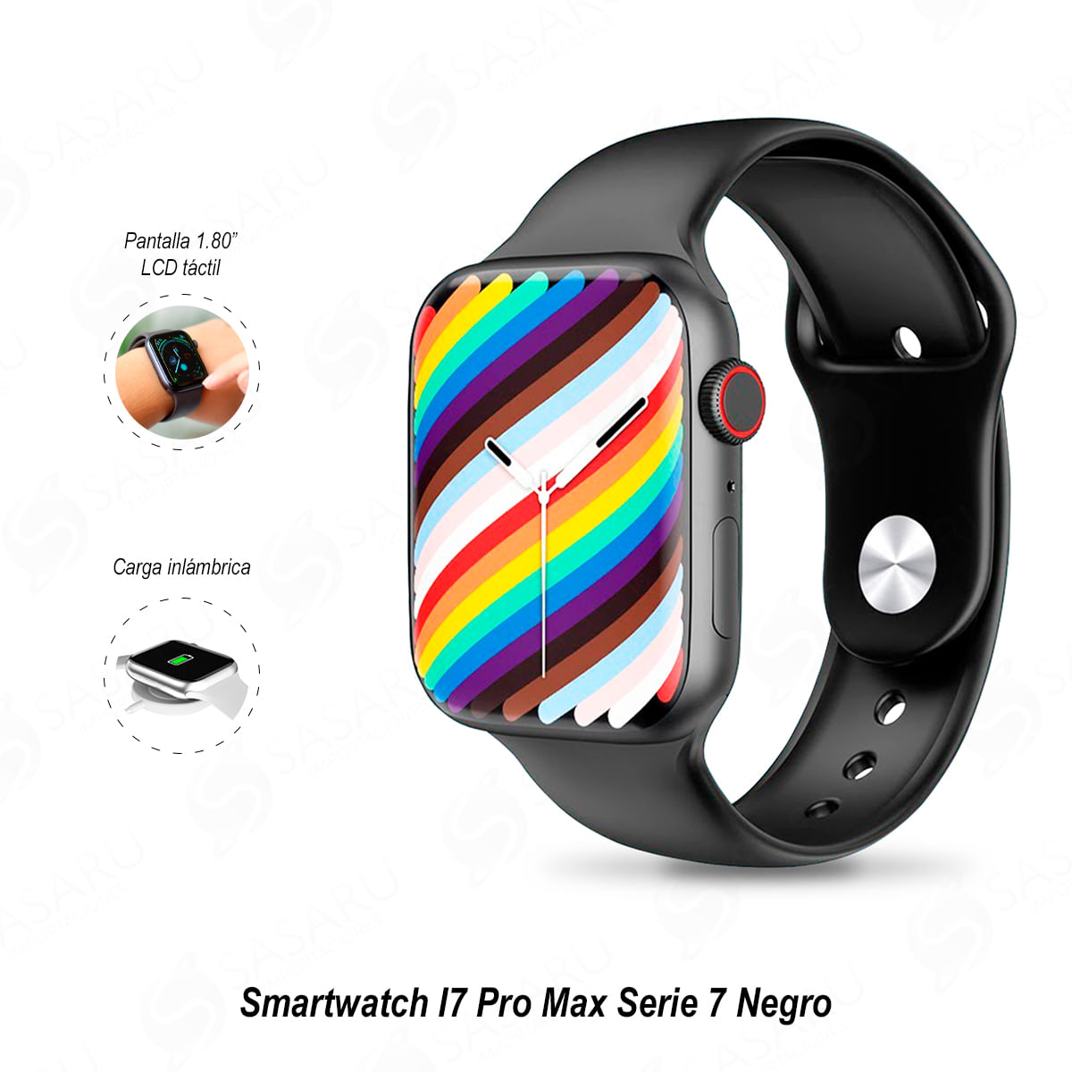 Smartwatch I7 Pro Max Serie 7 Negro - Real Plaza