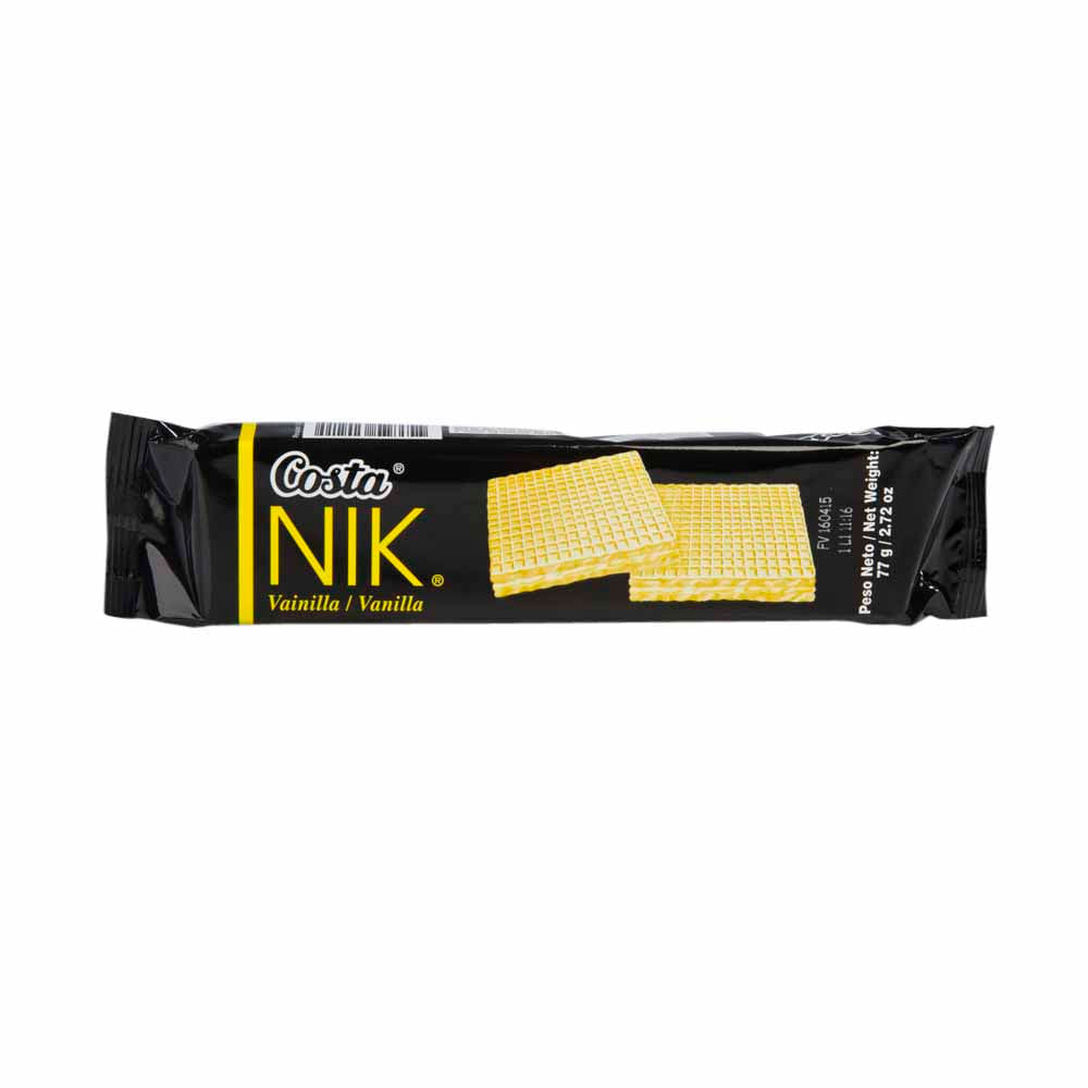 Wafer Cuadrado COSTA Nik Relleno con Crema Sabor a Vainilla Paquete 77g ...