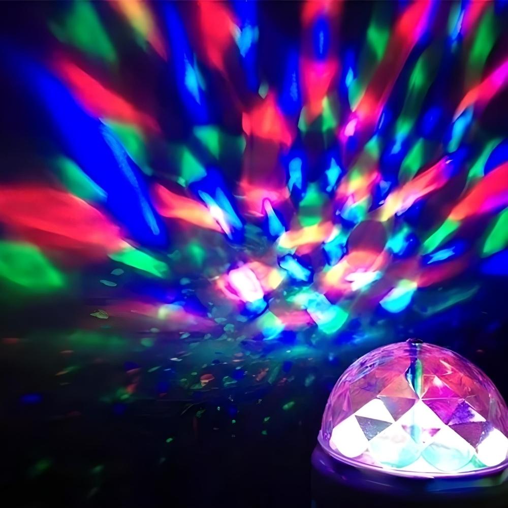 Foco Giratorio Led Multicolor RGB Luz Sicodélica - Real Plaza