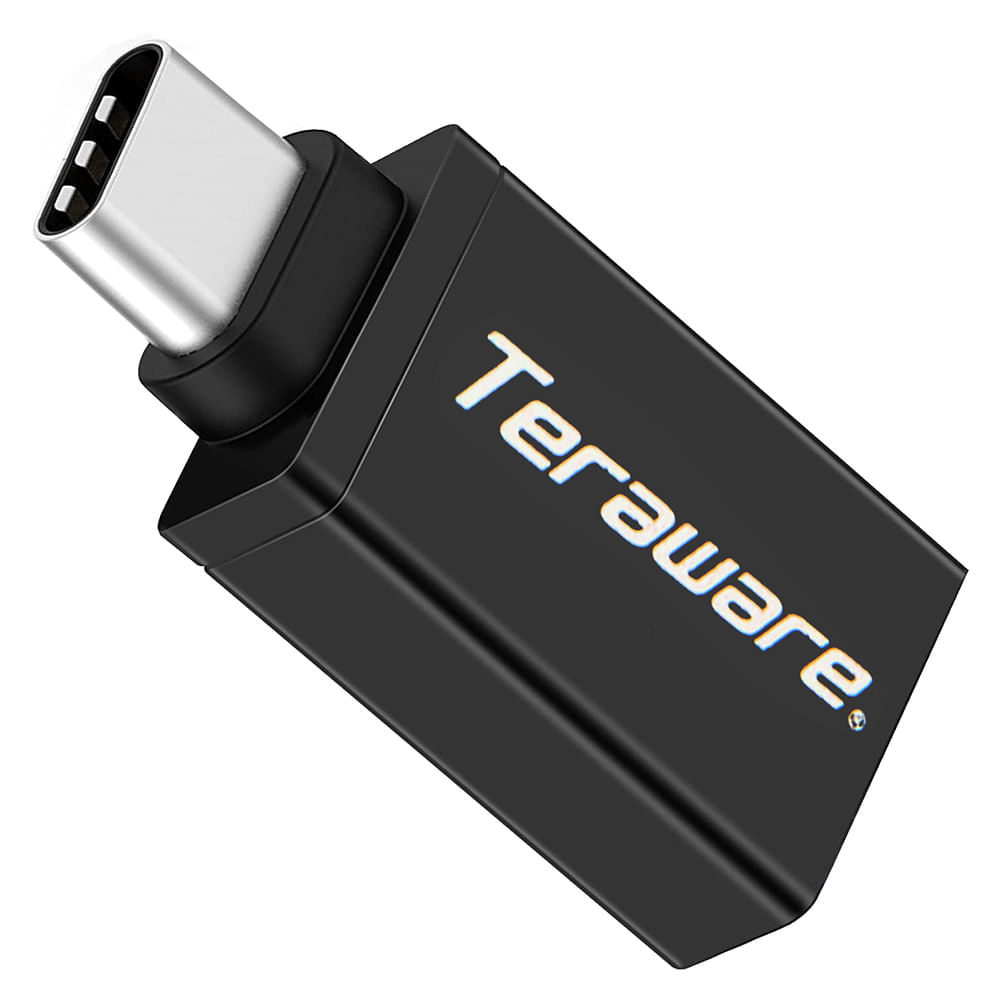 Adaptador Teraware USB a Tipo C, negro - Real Plaza