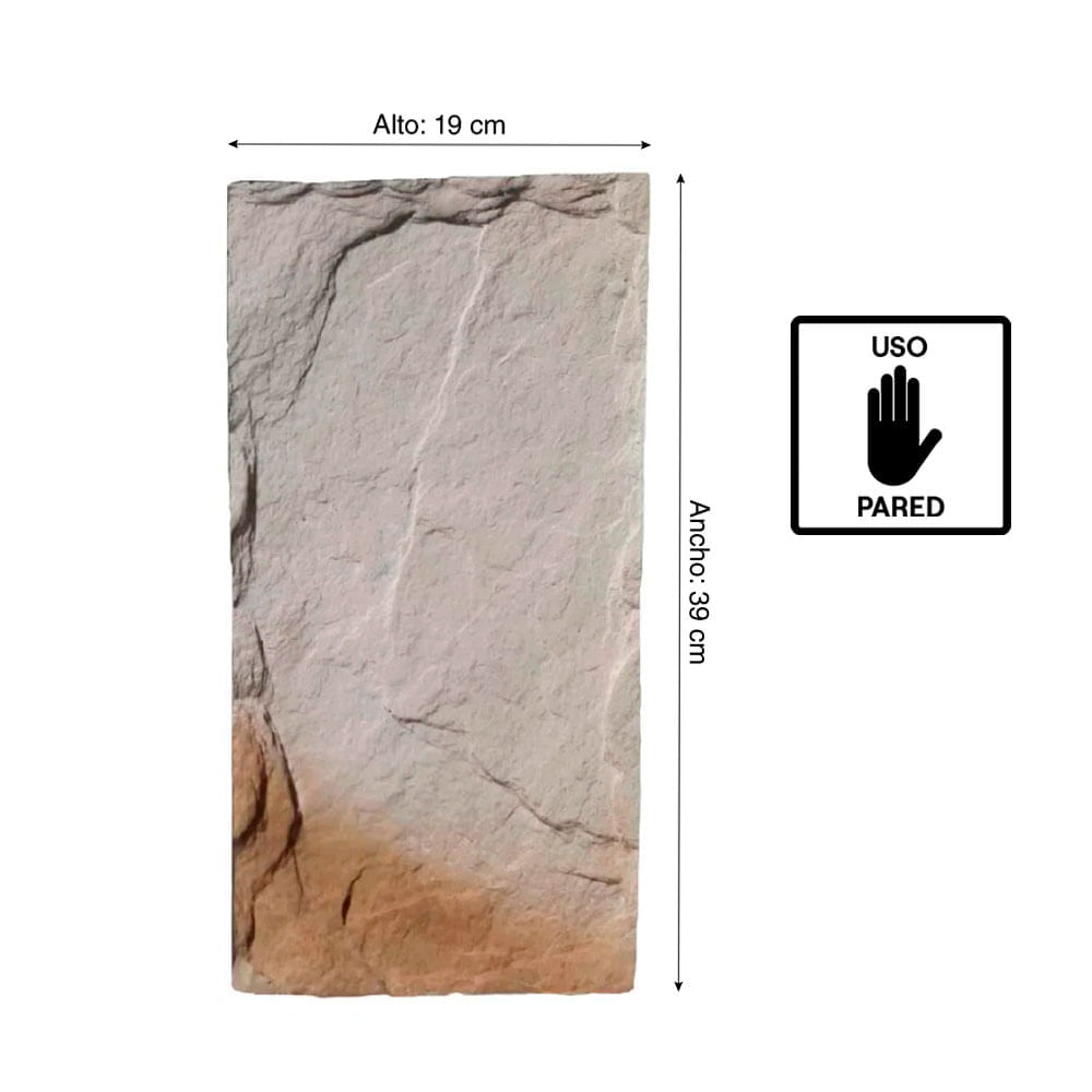 Piedra Arq Colonial Beige 19x39cm 1m2 - Real Plaza