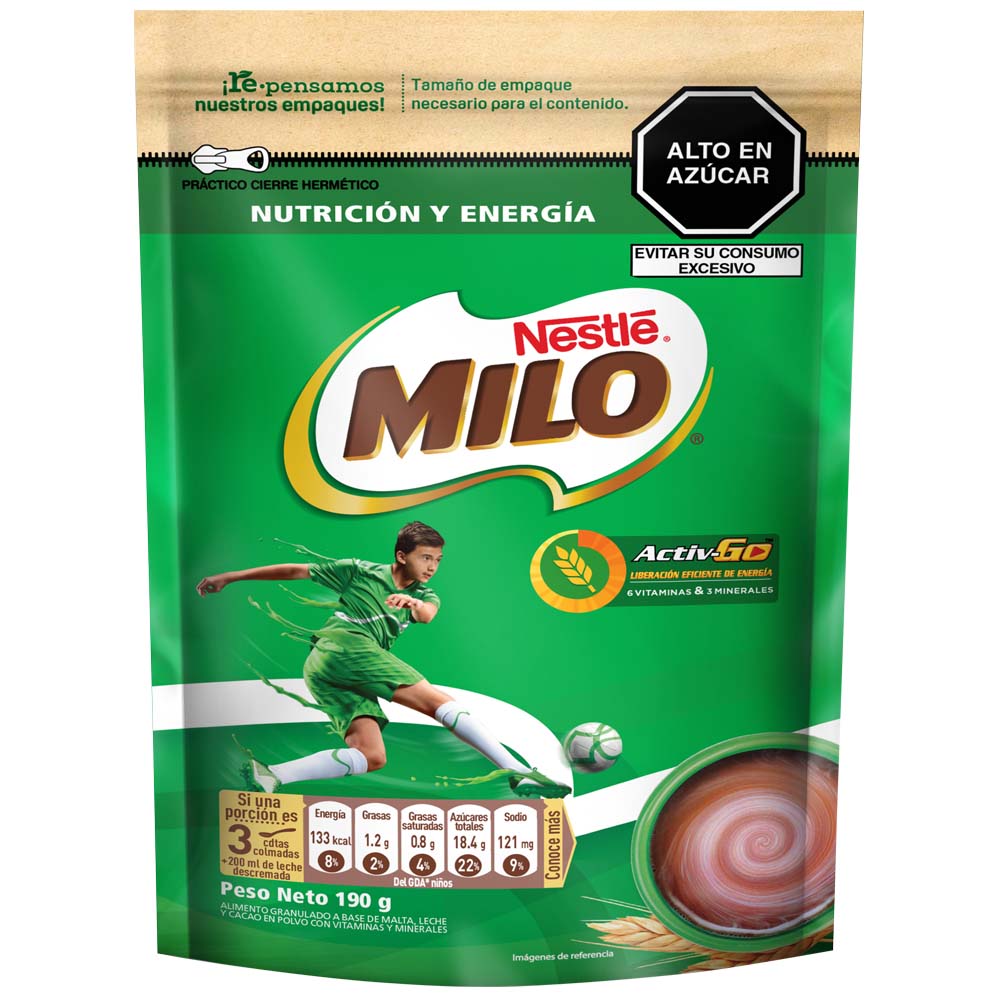 Fortificante Granulado MILO Activ - Go Doypack 190g - Real Plaza