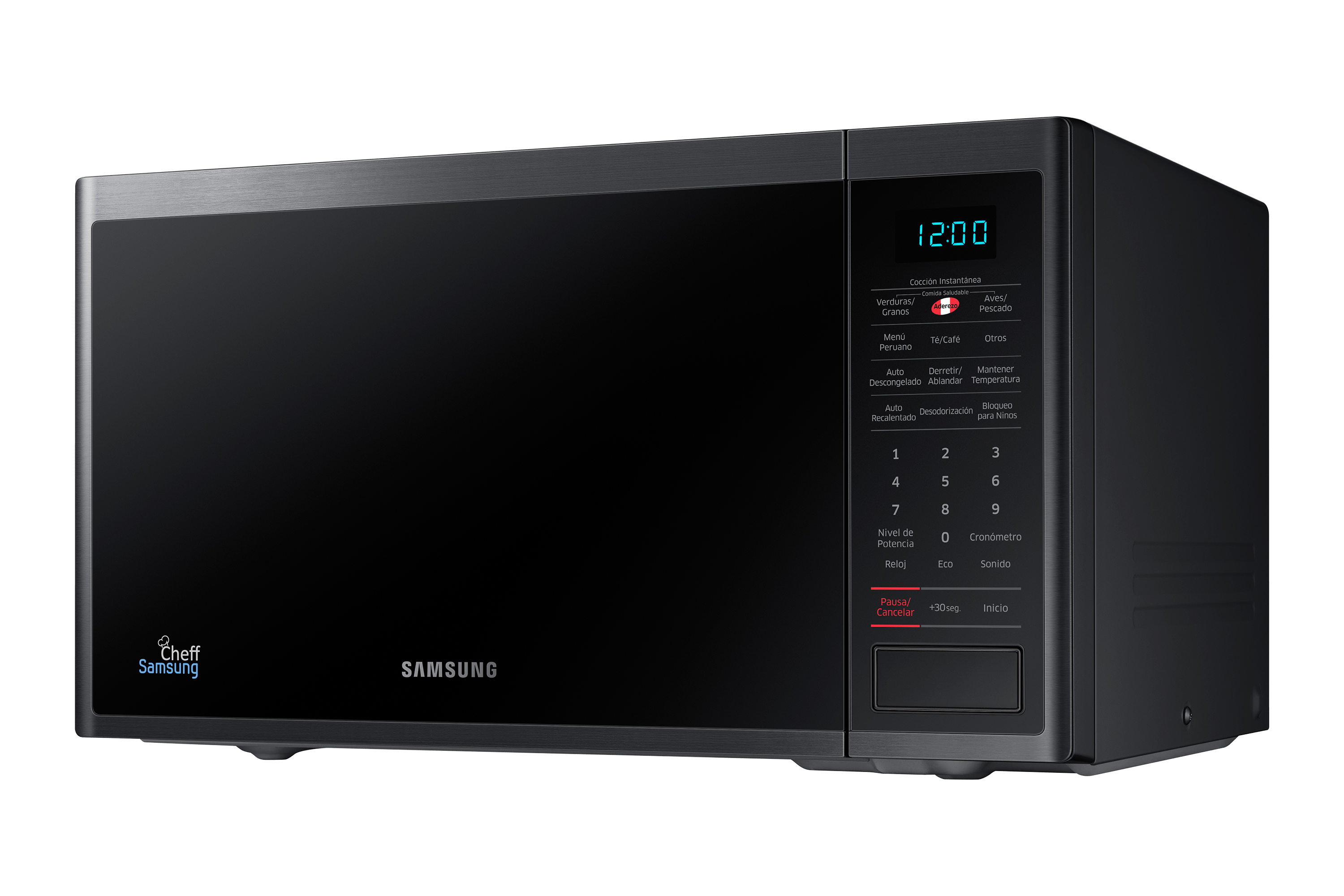 Microondas Black Stainless Steel, - Real Plaza