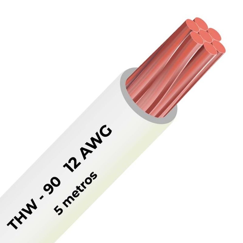 Cable THW-90 450/750 V 12 AWG Celsa blanco 5m - Real Plaza