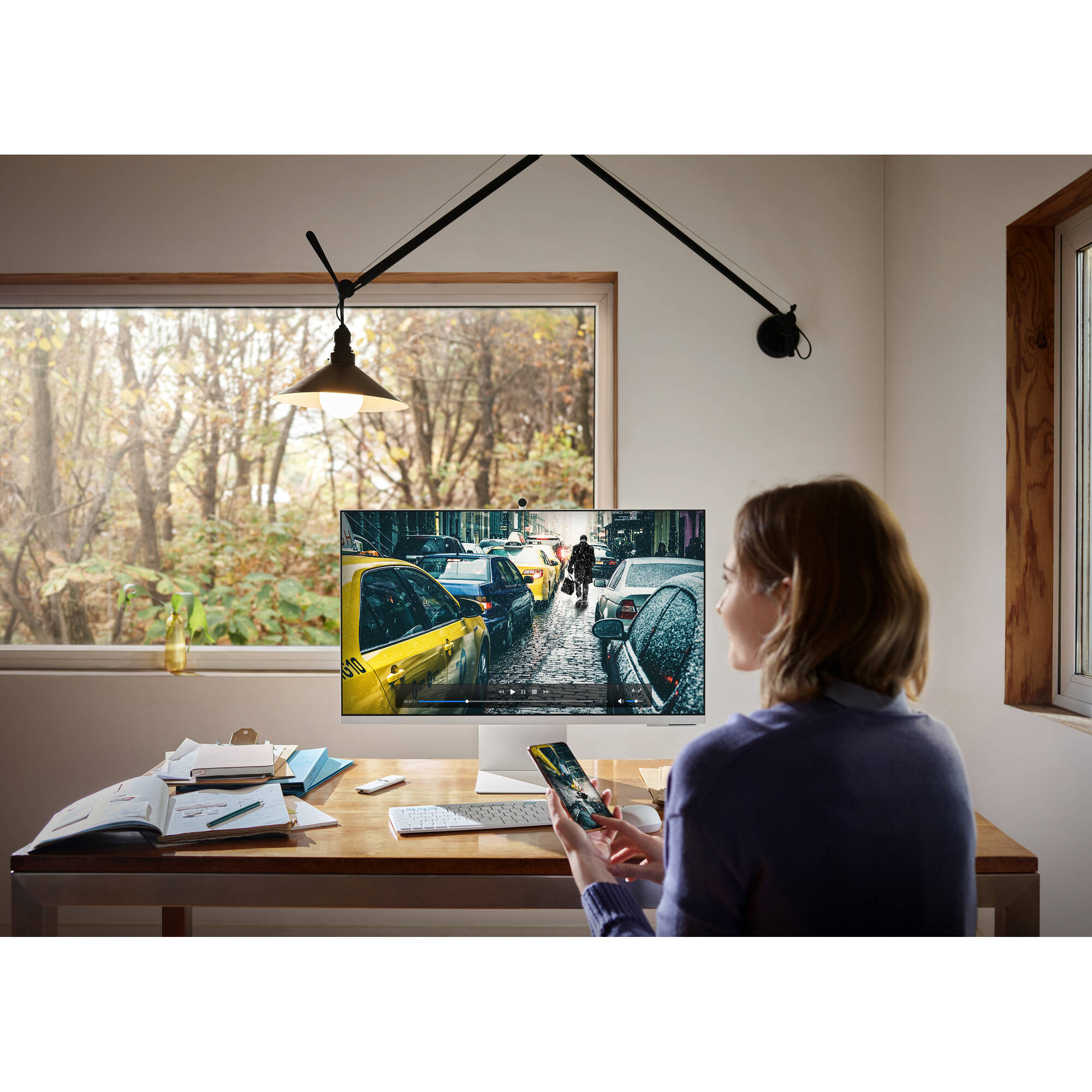 Samsung 32 "M8 4K HDR Smart Monitor (rosa) - Real Plaza