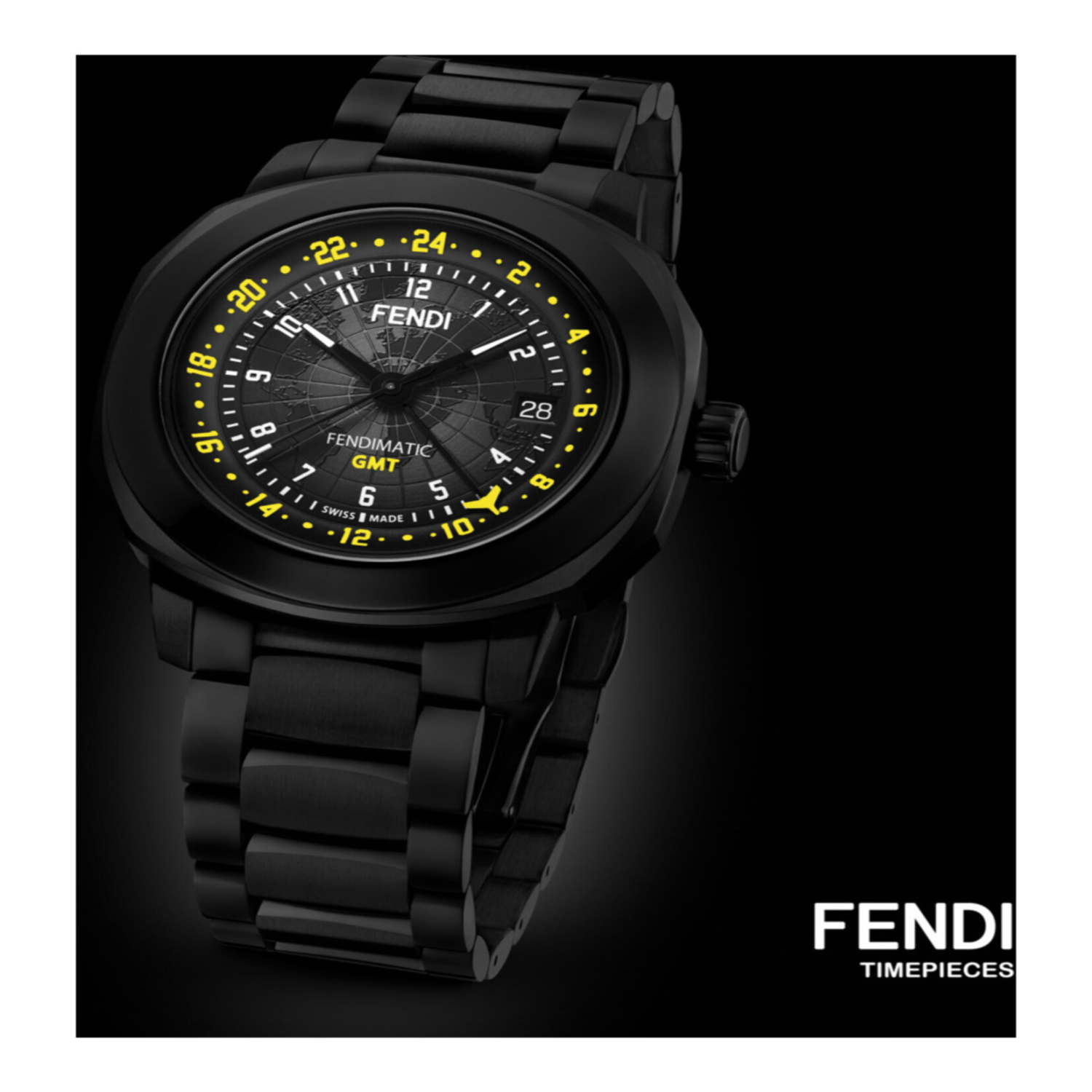 Reloj Fendi Selleria F824010100 para Hombre en Negro - Real Plaza