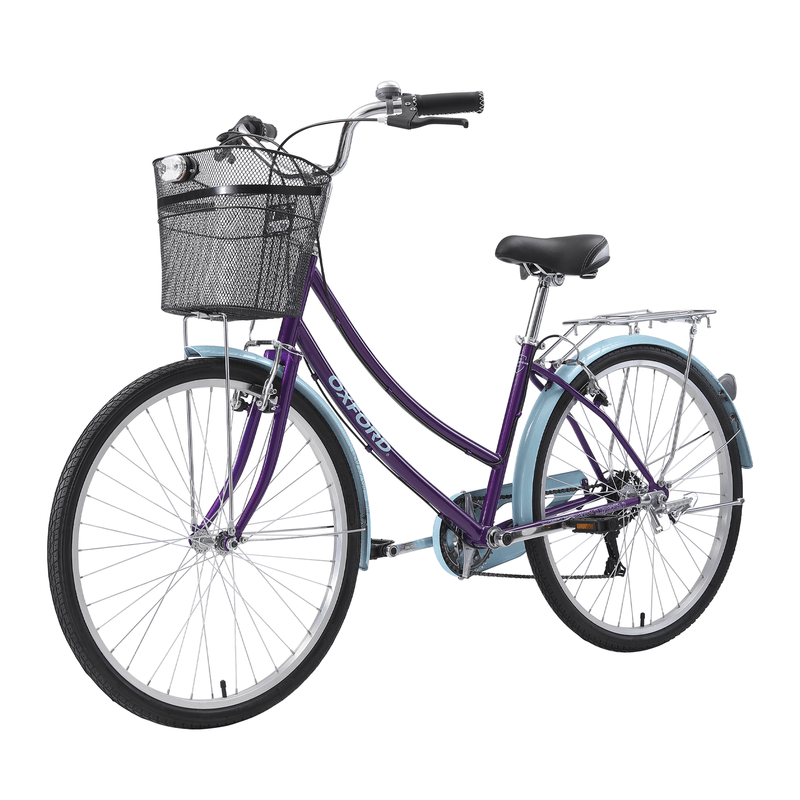 Bicicleta Oxford Cyclotour Aro 26 6V M Morado/Verde - Talla M - Real Plaza