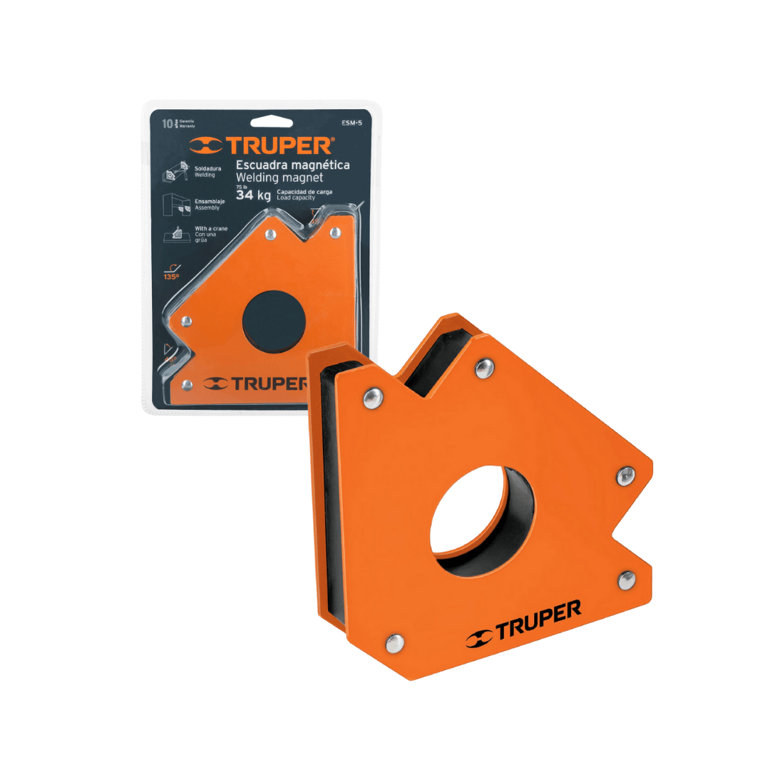 Escuadra Magnética para Soldar 5 Pulgadas 34Kg Truper ESM-5 - Real Plaza