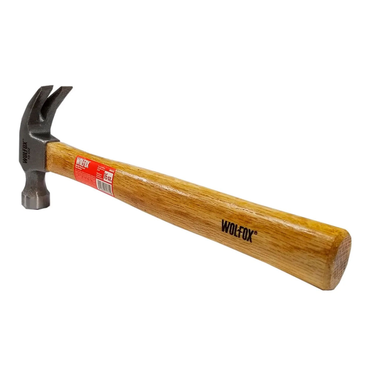 Martillo uña curva 16 oz mango de madera - WF6416 Wolfox - Real Plaza