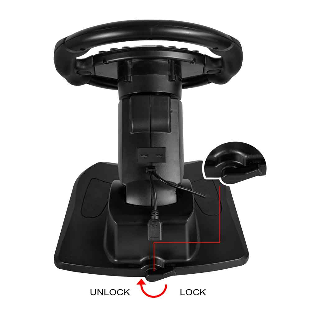 Timón con Pedales para PS4, PC, Switch, Xbox One/360 PS3 180 grados ...