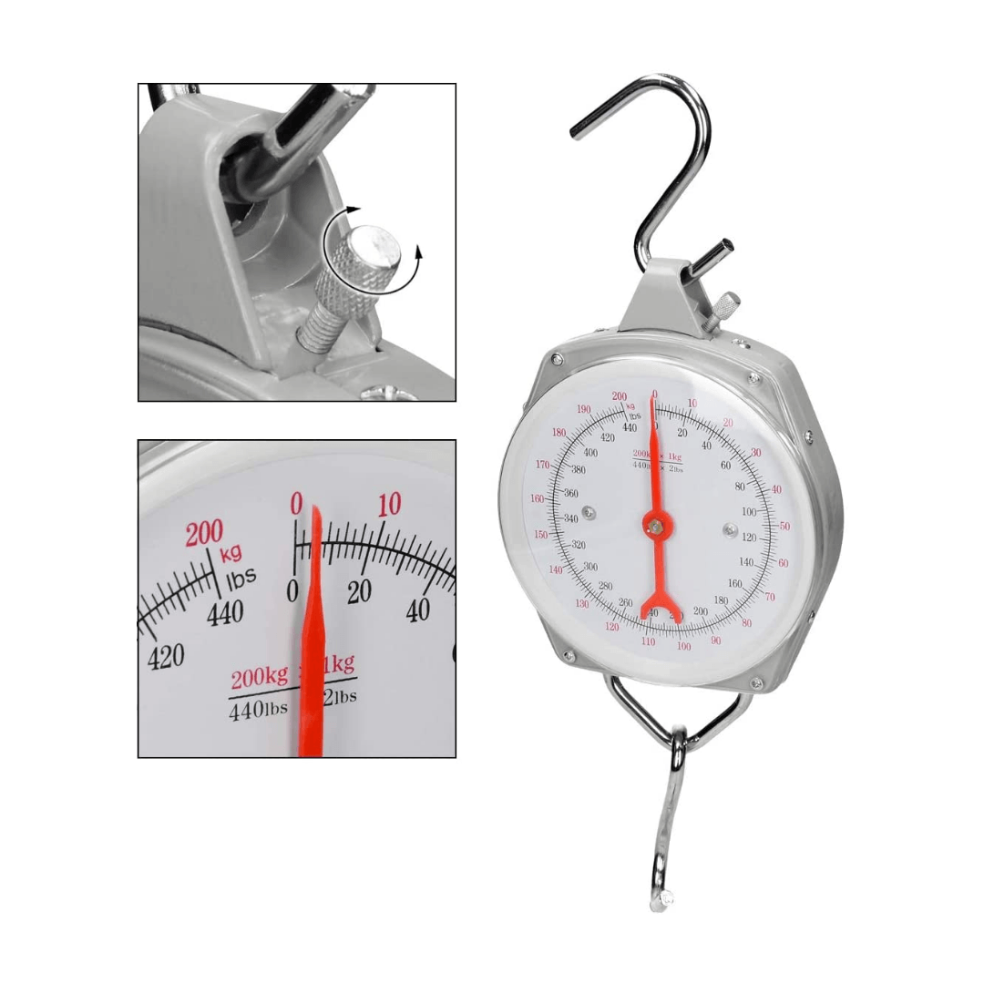 Balanza Analógica Colgante Scale Tipo Reloj 1kg – 200Kg - Real Plaza