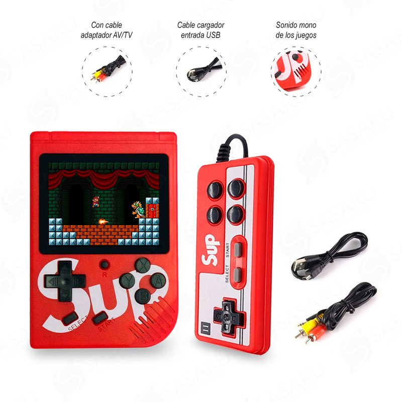 Mini Consola Retro Sup 400 Juegos + Mando Adicional - Real Plaza