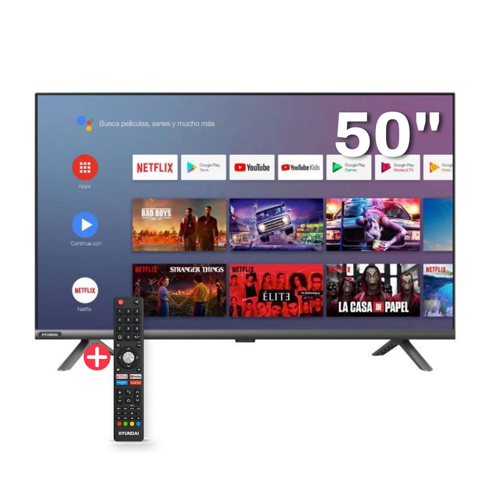 Televisor Hyundai 50" 4K Ultra HD Smart Android TV HYLED5015A4KM - Real ...