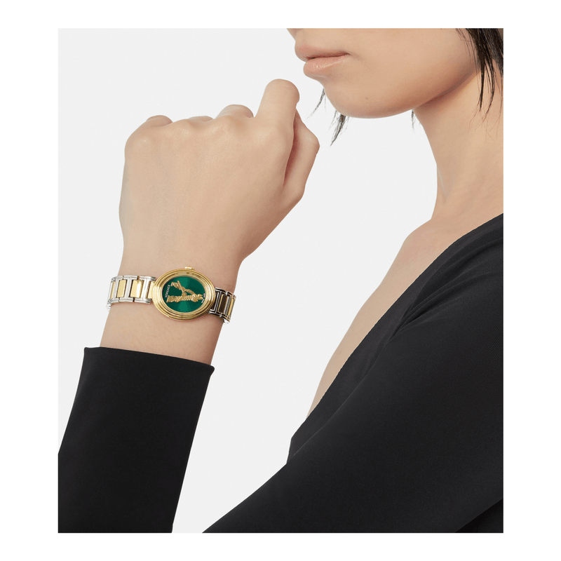 Reloj Versace VET300821 Mini Virtus para Mujeres Color Ip Oro Amarillo - Real Plaza