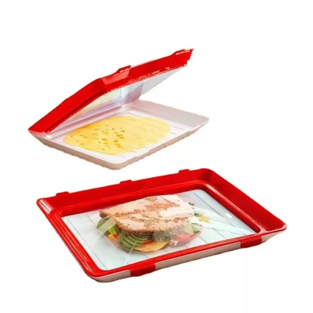 Set de 3 Táper Plano para Conservar Alimentos, Embutidos, Filetes Color ...