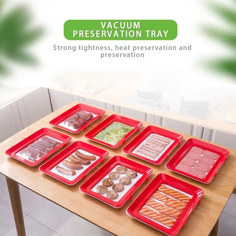 Set de 3 Táper Plano para Conservar Alimentos, Embutidos, Filetes Color ...