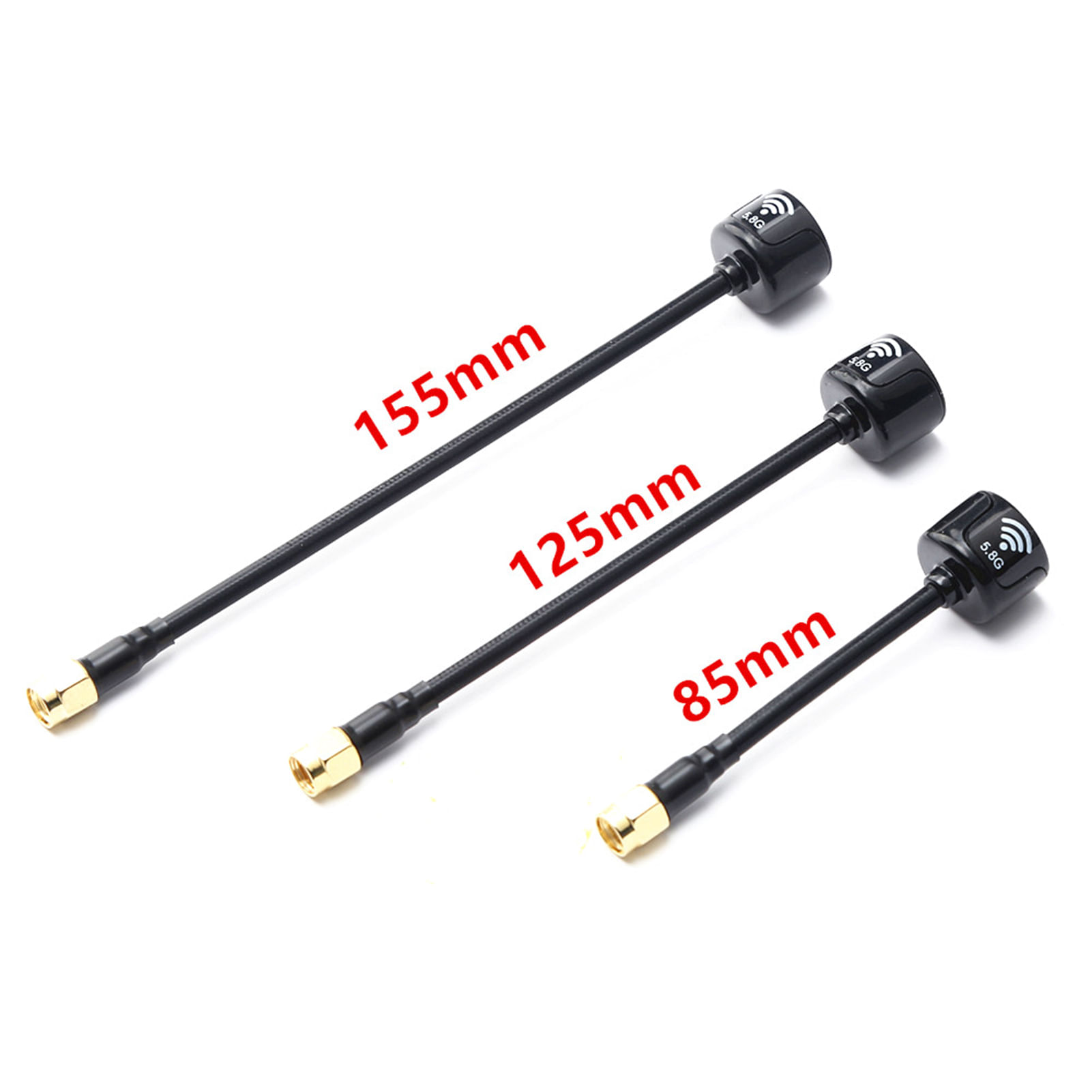 Antena 5.8G FPV Antena RP-SMA de 155 mm RM14127-155-2 Negro - Real Plaza