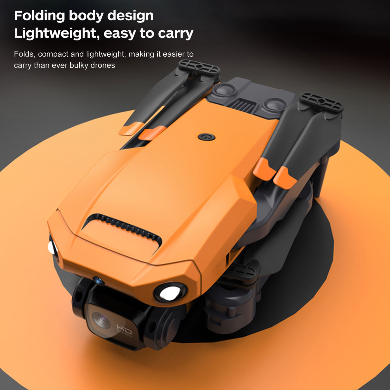 Drone con c mara 4K C mara dual RC Tomtop RM14197C-2 Naranja - Real Plaza