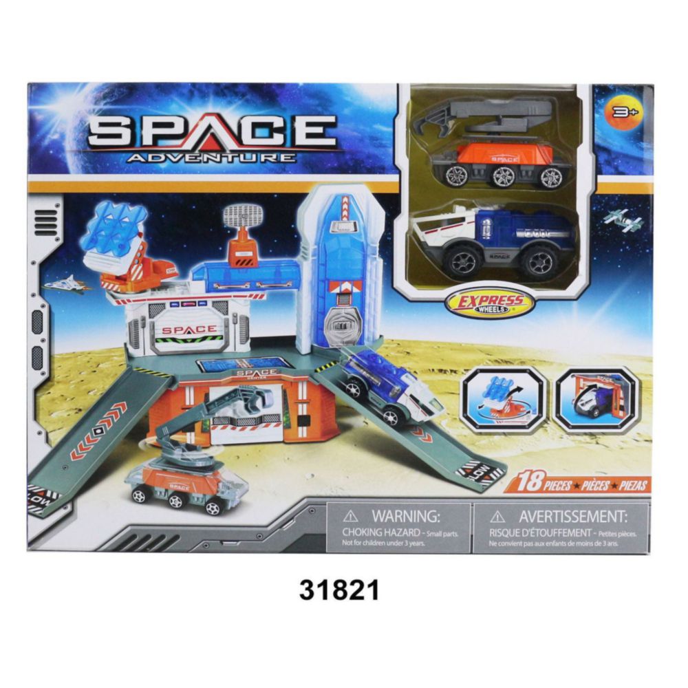 Set De Juego Express Wheels Aventura Espacial Con 18 Piezas - Real Plaza