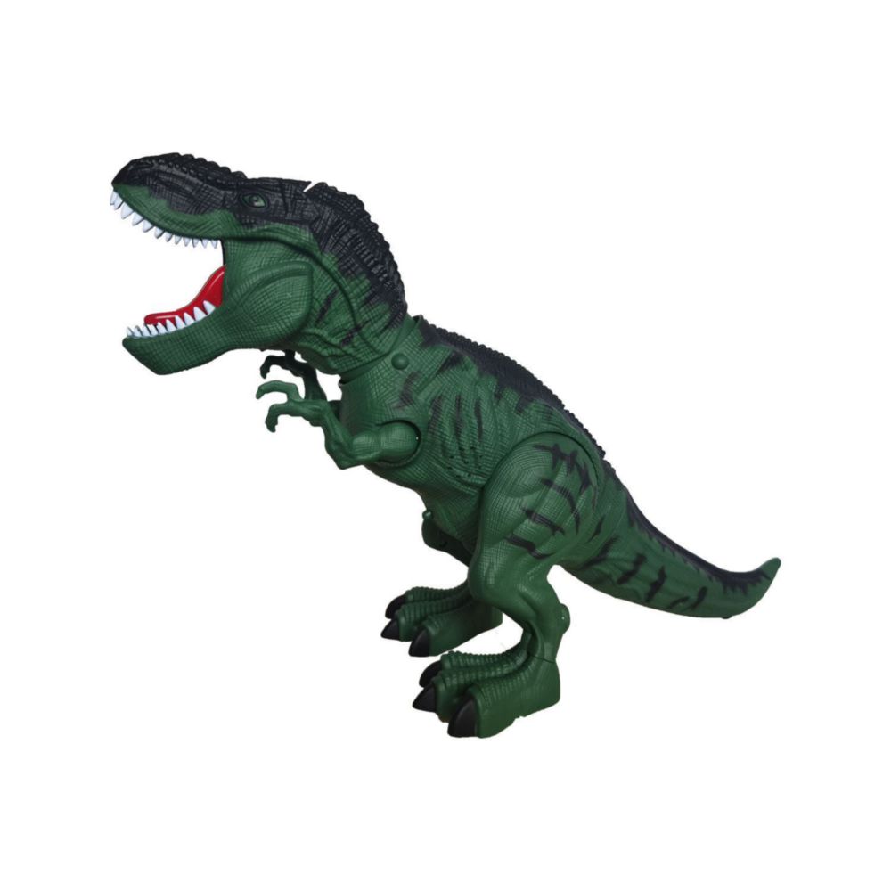 Dinosaurio Metal Dino T-Rex Verde Con Luces Y Sonido - Real Plaza