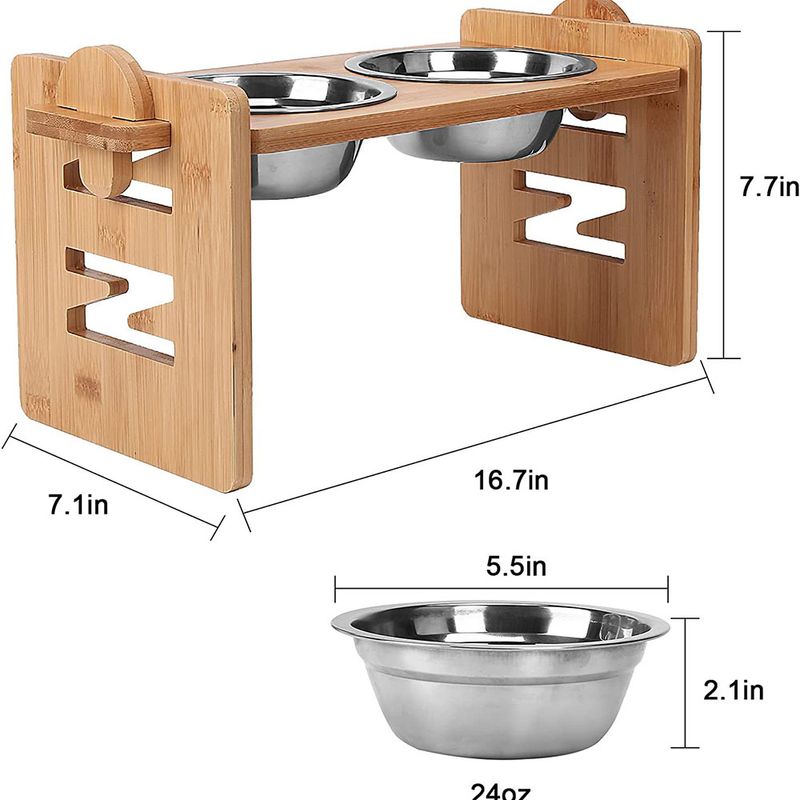 Plato Dobles Elevado para Perros - Real Plaza