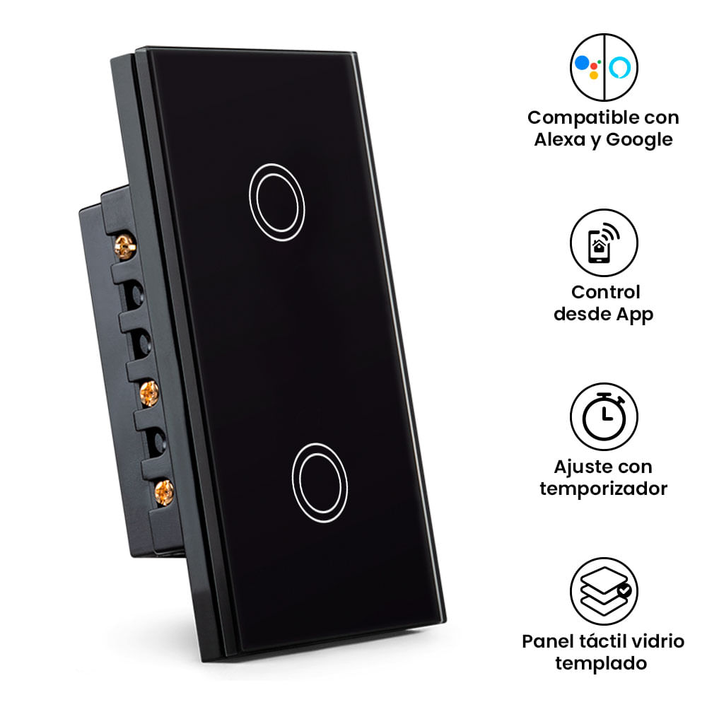 Interruptor Inteligente Doble Smart - Real Plaza