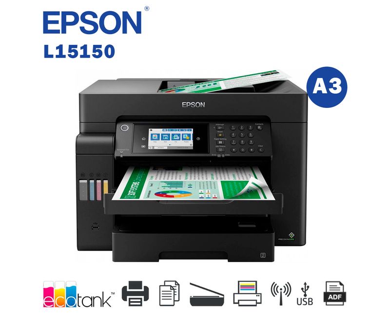 Impresora Multifuncional Epson L15150 A3 sistema de tinta continuo wifi ...