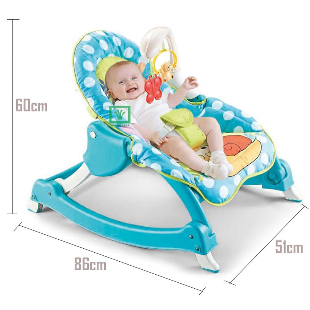 Silla de Comer Mecedora 3 en 1 Vibrador y Toys IDEAL Chair Celeste ...