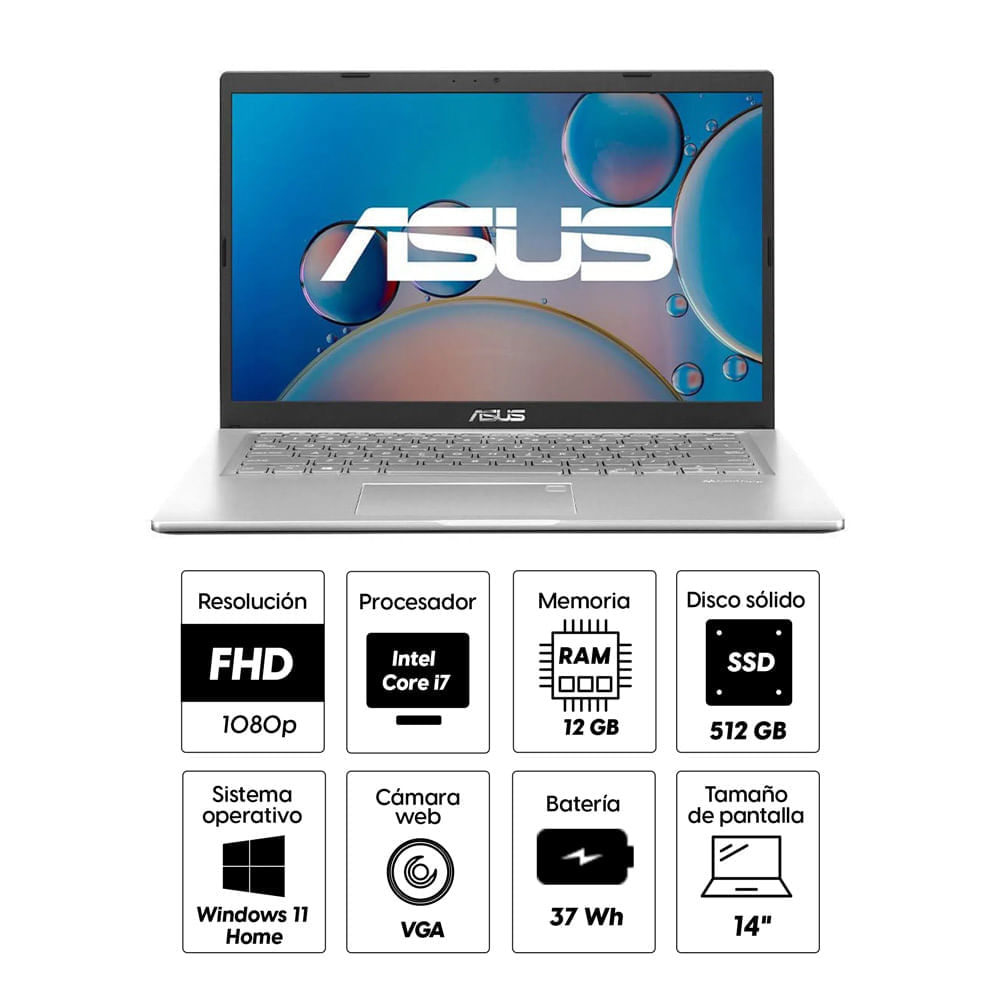 Laptop Asus X415JA-EB1805W 14" Core i7-1065G7 (10ma Gen) 512GB ssd ...