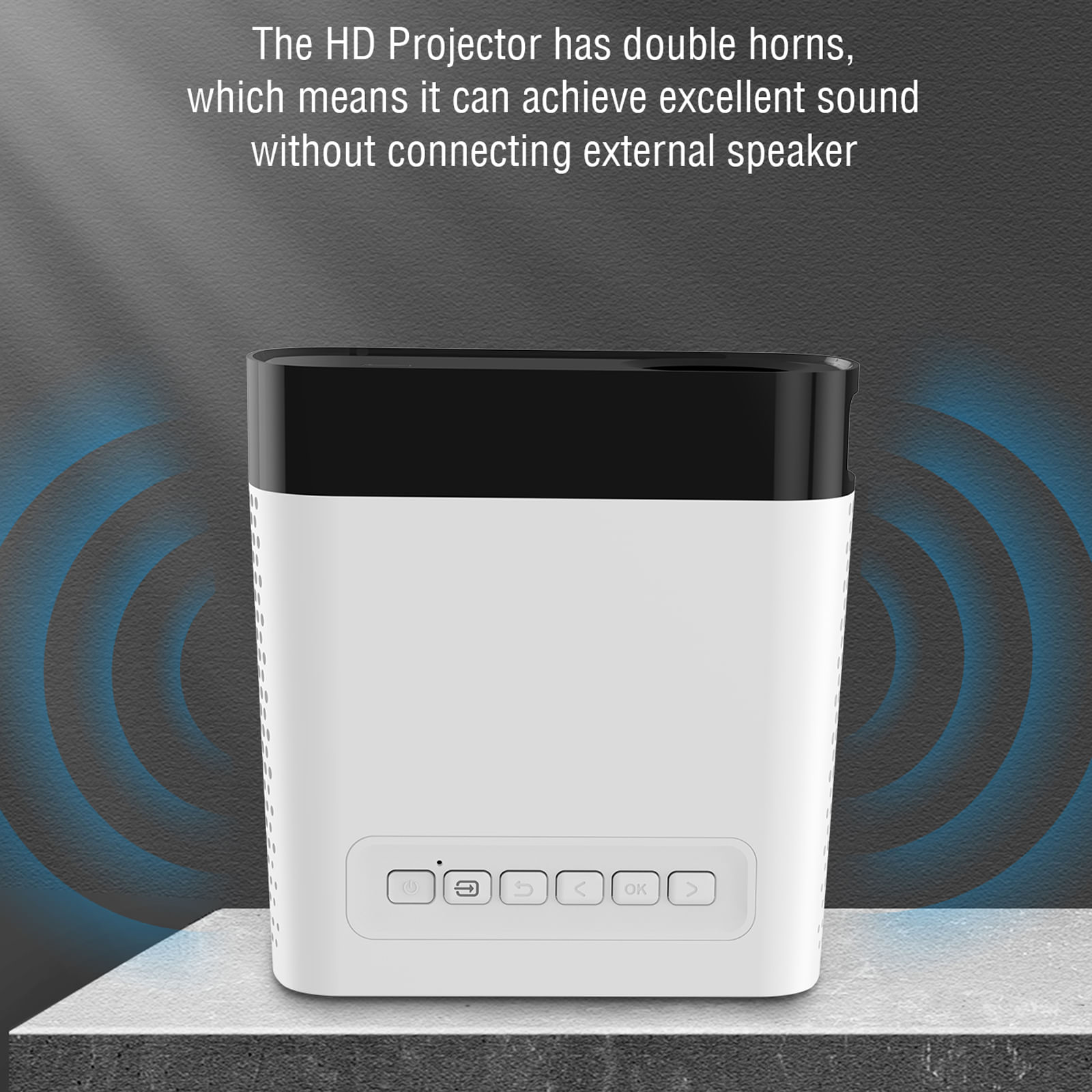 Mini proyector LED LCD GX100 Tomtop V10312B2-EU Negro - Real Plaza