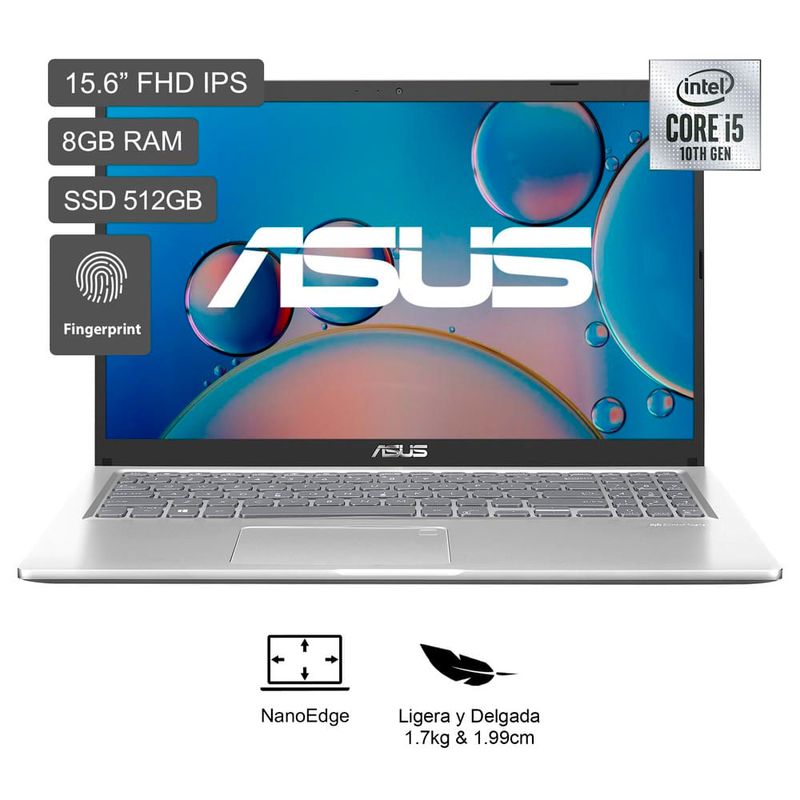 Laptop ASUS X515JA-EJ3899W 15.6'' Intel Core i5 10ma generación 8GB ...