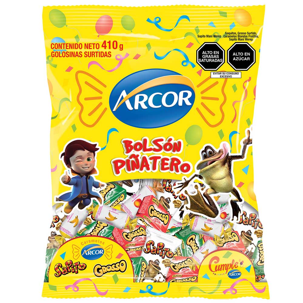 Golosinas Surtidas ARCOR Bolsón Piñatero Bolsa 410g - Real Plaza