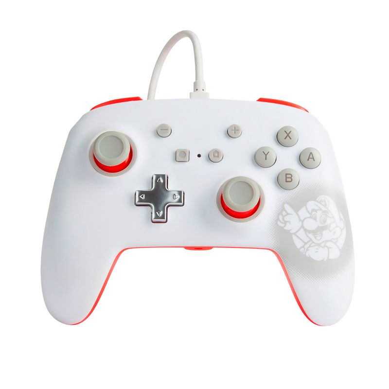 Mando Pro Controller Nintendo Switch Alámbrico PowerA Mario - Real Plaza